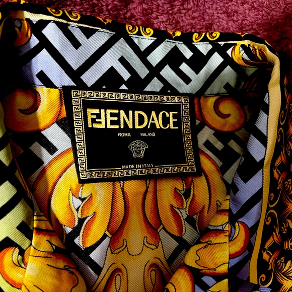 Versace Collection | Shirts | Fendi Fendace Baroque Silk Shirt | Poshmark